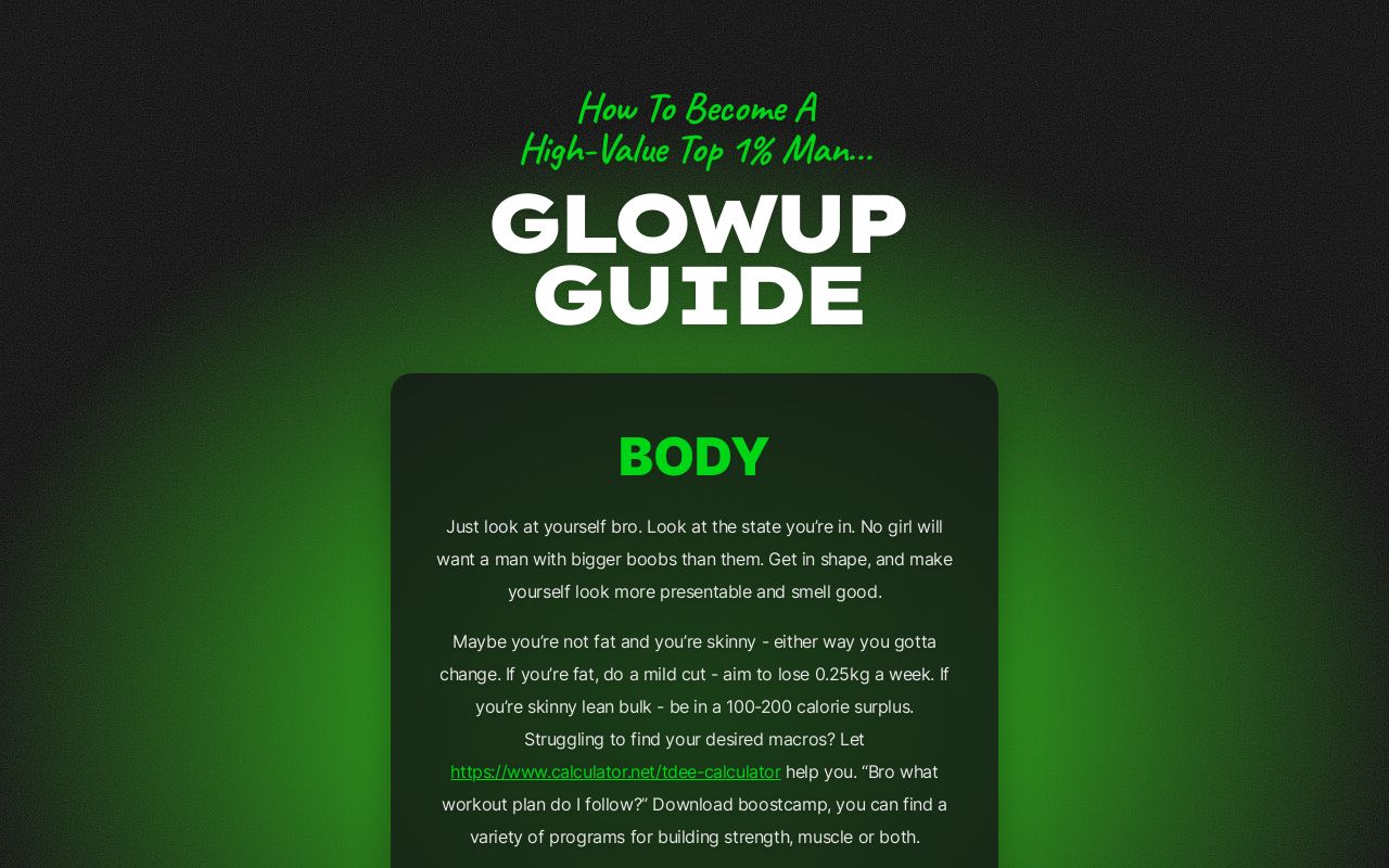 The Glowup Guide